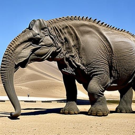 Prehistoric elephant - AI Generated Artwork - NightCafe Creator