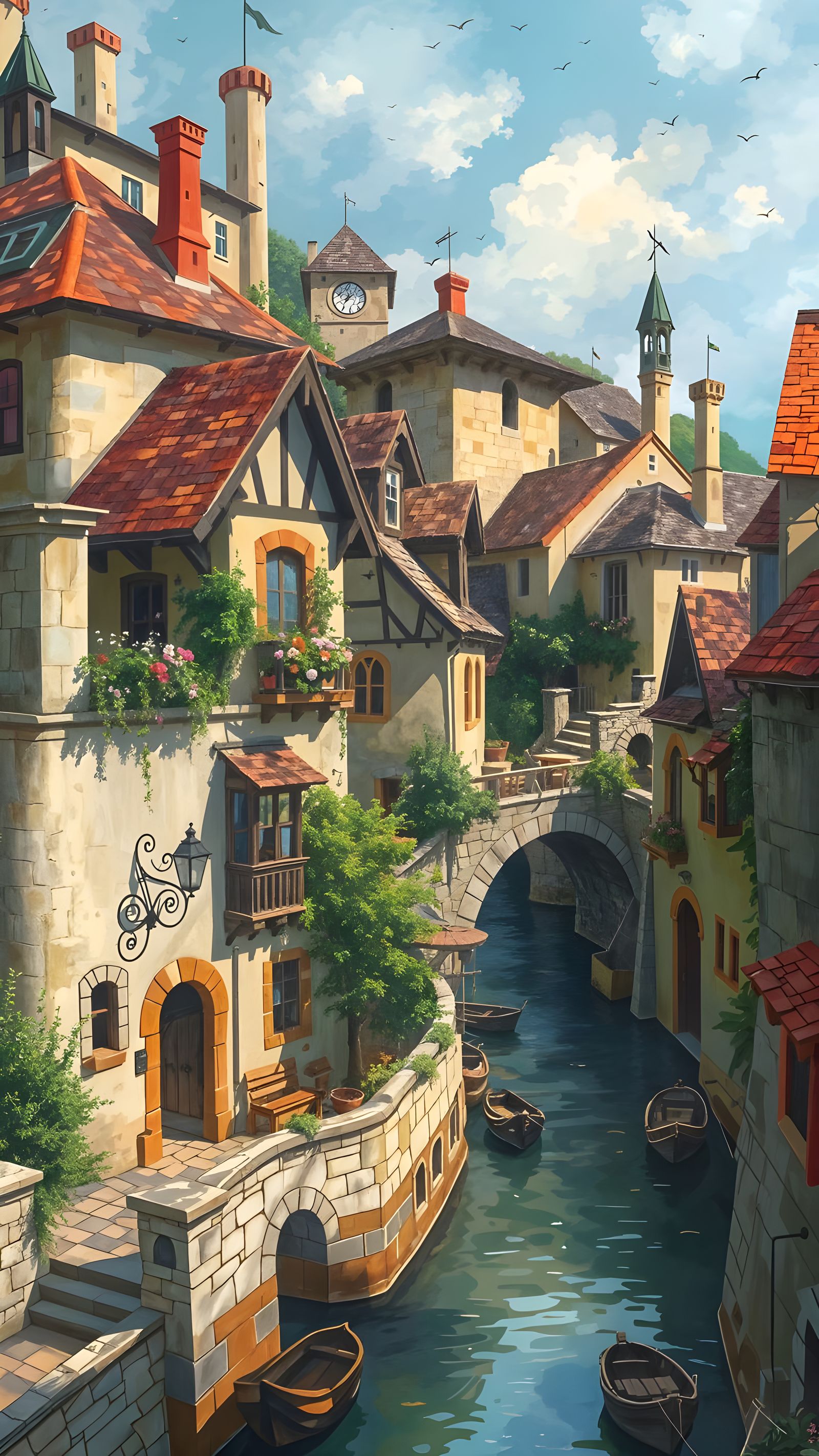 medieval canal village - Medieval Coastal Village in Charmin...