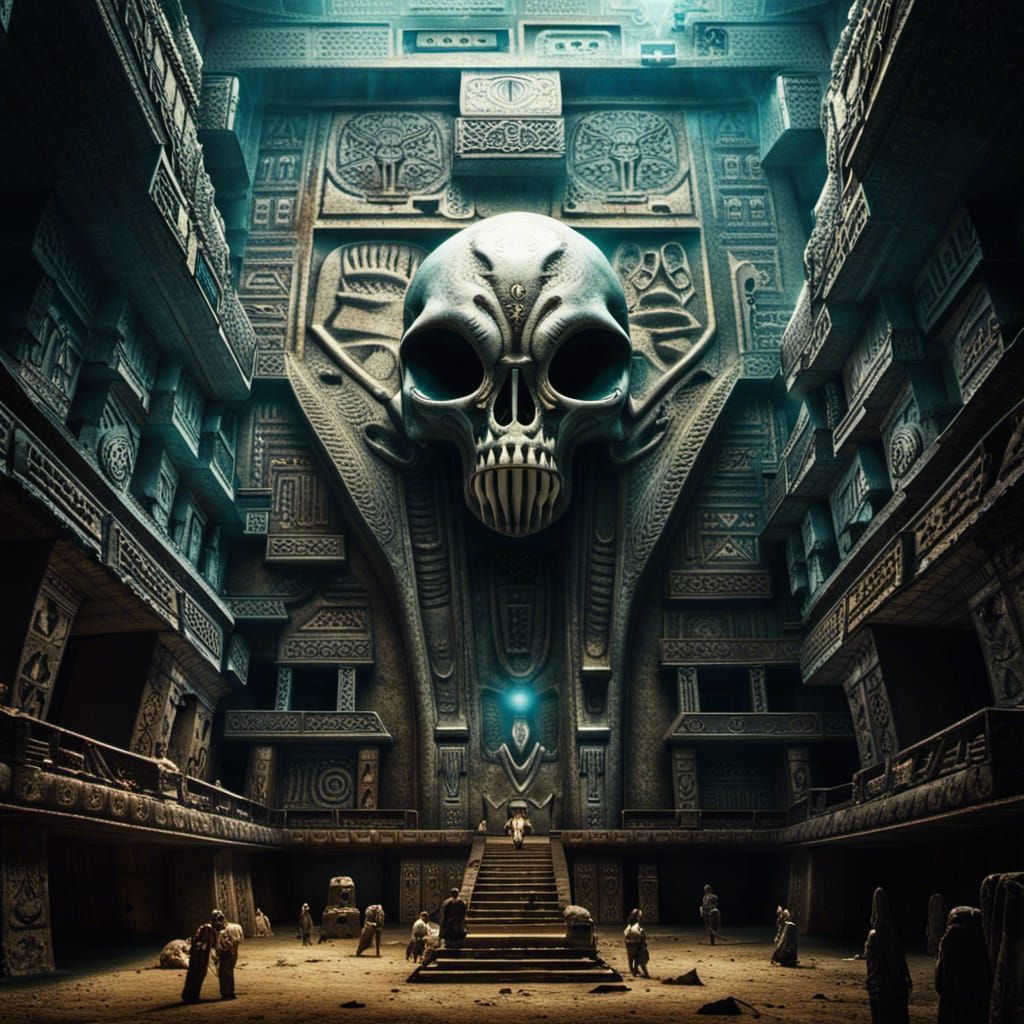 Alien Temple - AI Generated Artwork - NightCafe Creator