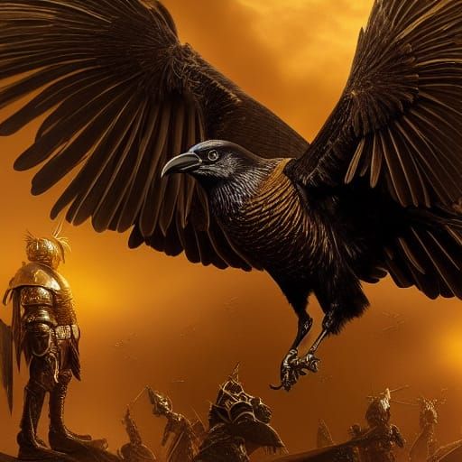 The Sacred Crow bestows his blessings - AI Generated Artwork ...