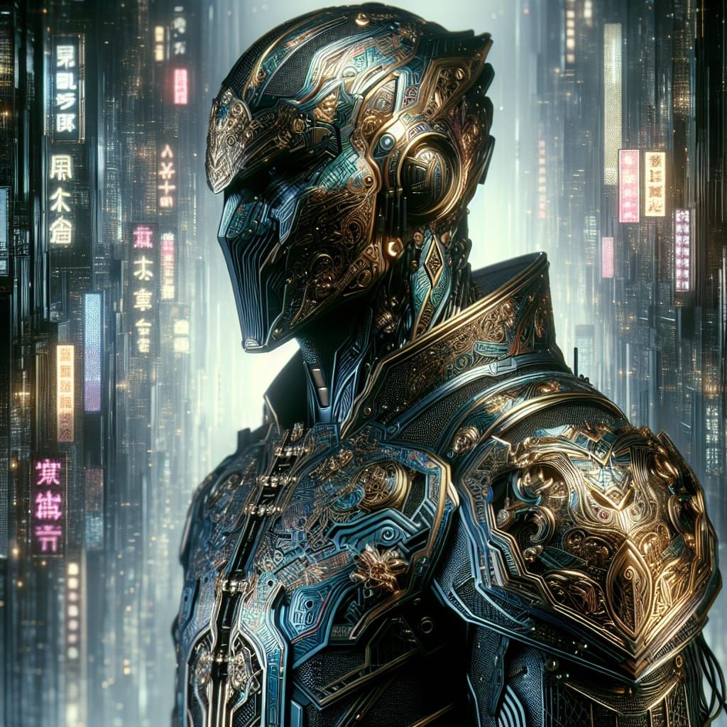 Tech Knight - AI Generated Artwork - NightCafe Creator