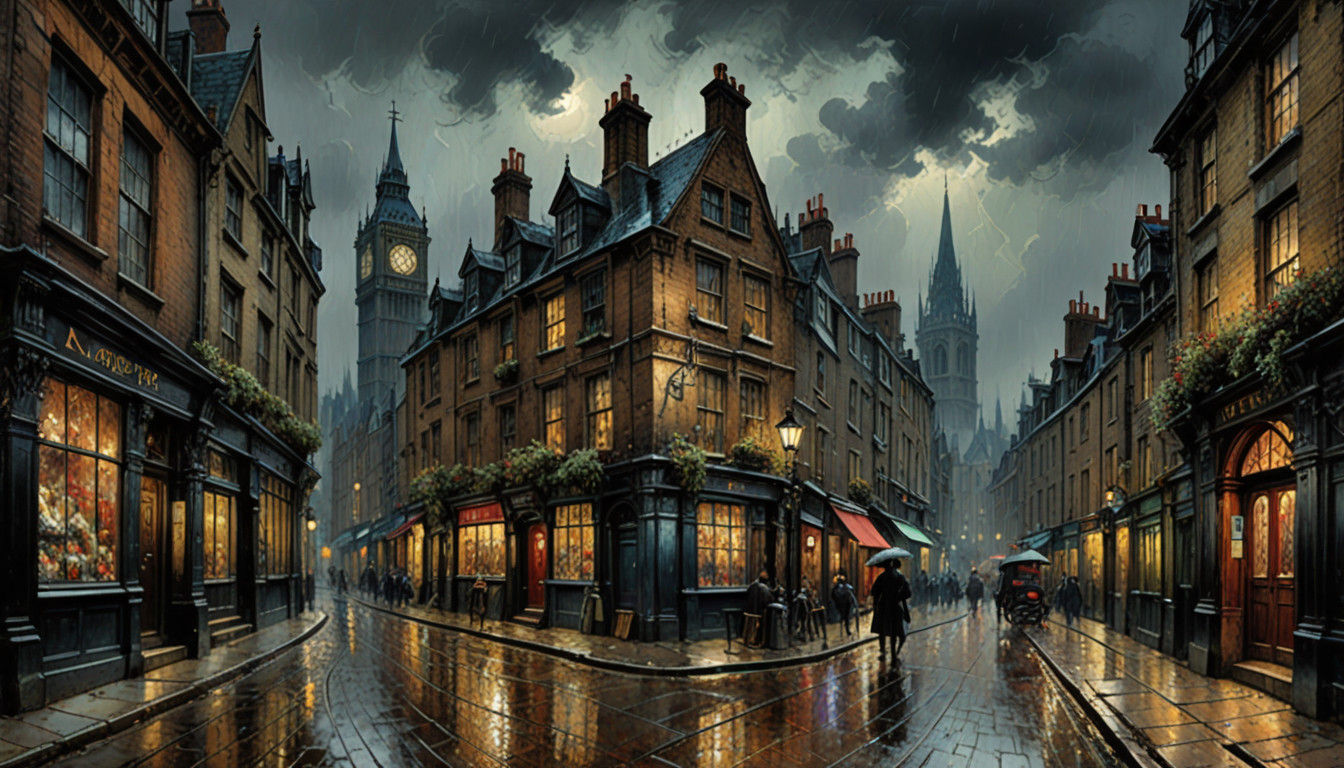 Gothic Victorian London Backstreet - Gothic Victorian London...