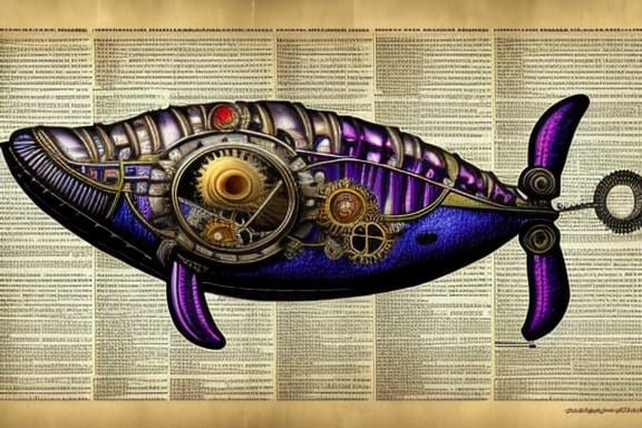 Steampunk Whale - AI Generated Artwork - NightCafe Creator