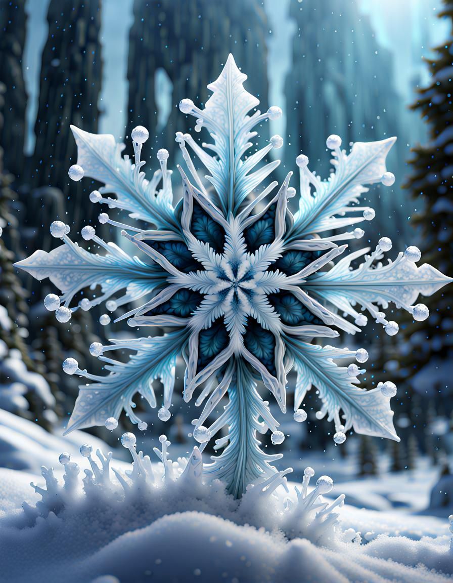 Snowflake #1 - AI Generated Artwork - NightCafe Creator