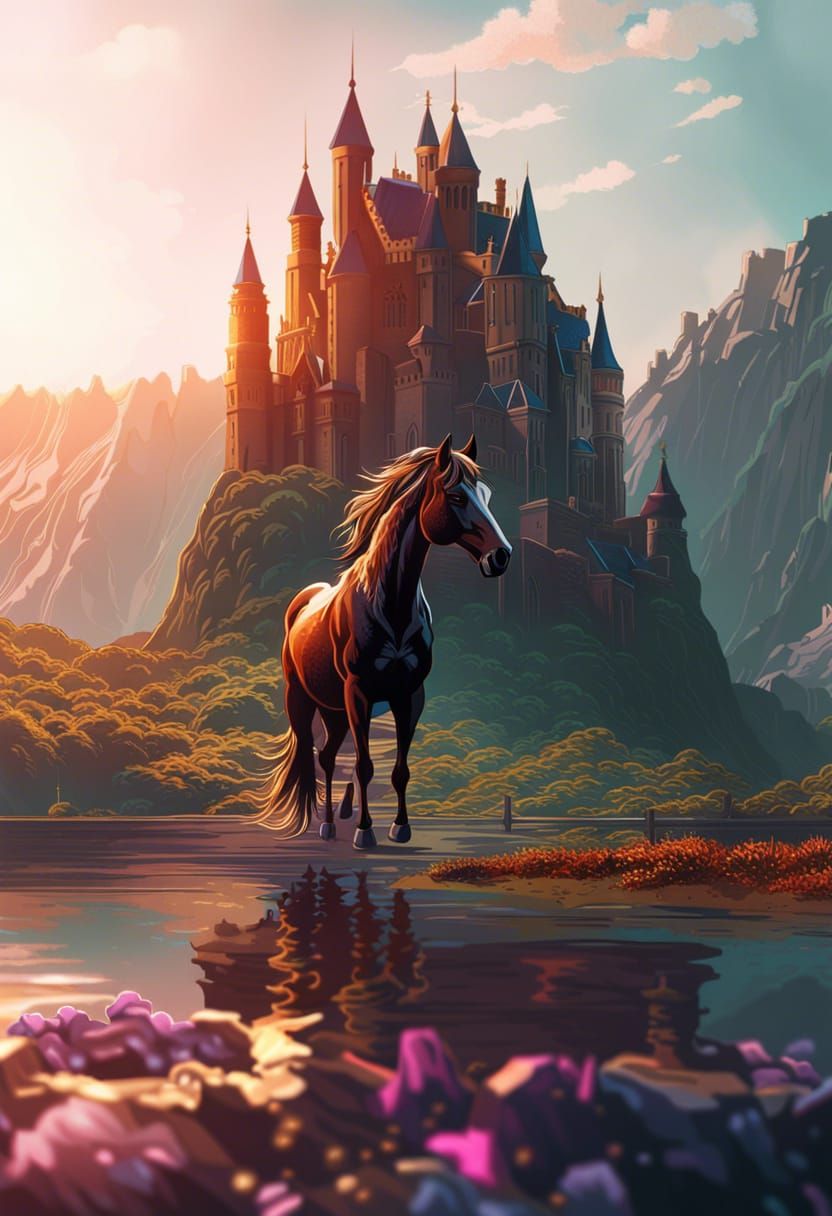 Stalion near Harbringer Castle - AI Generated Artwork - NightCafe Creator