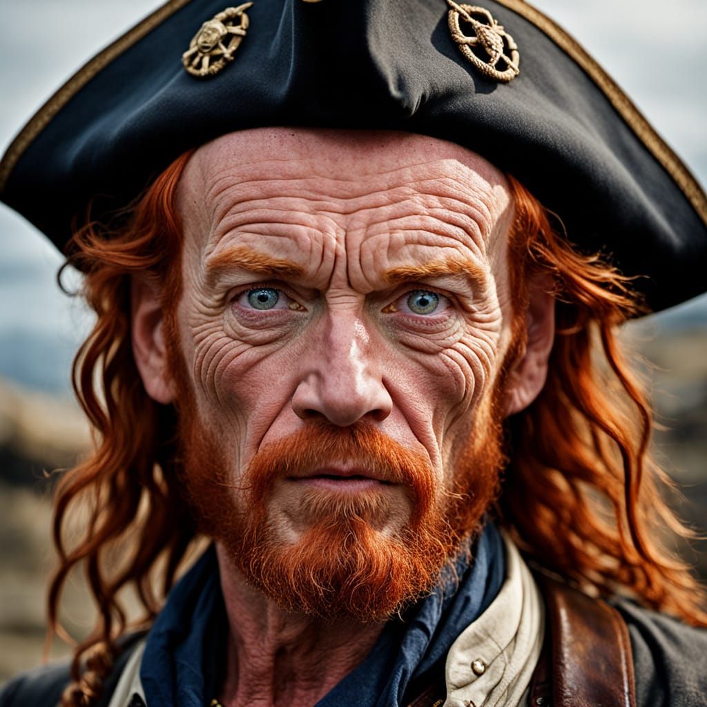 captain modageeyi oldest red headed scottish blue eyed pirate in port d ...