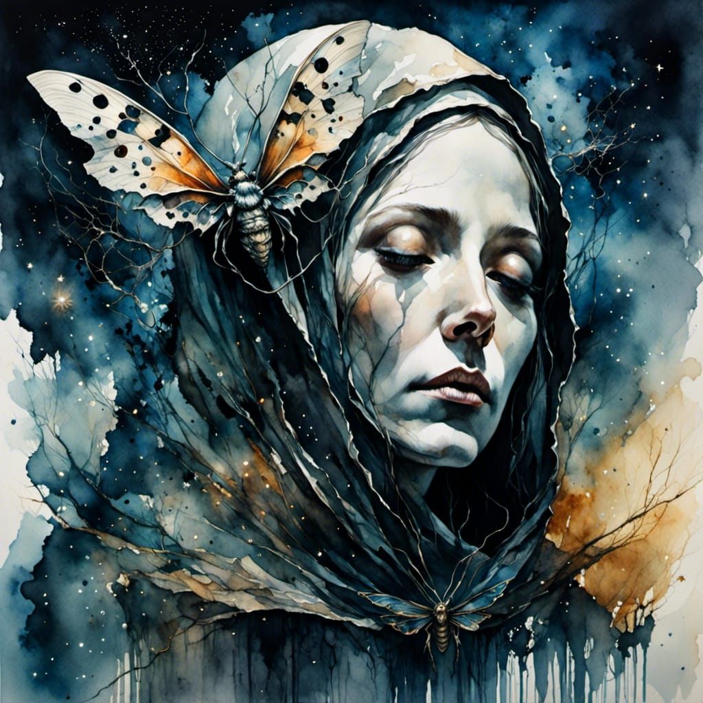 Moth Woman - AI Generated Artwork - NightCafe Creator