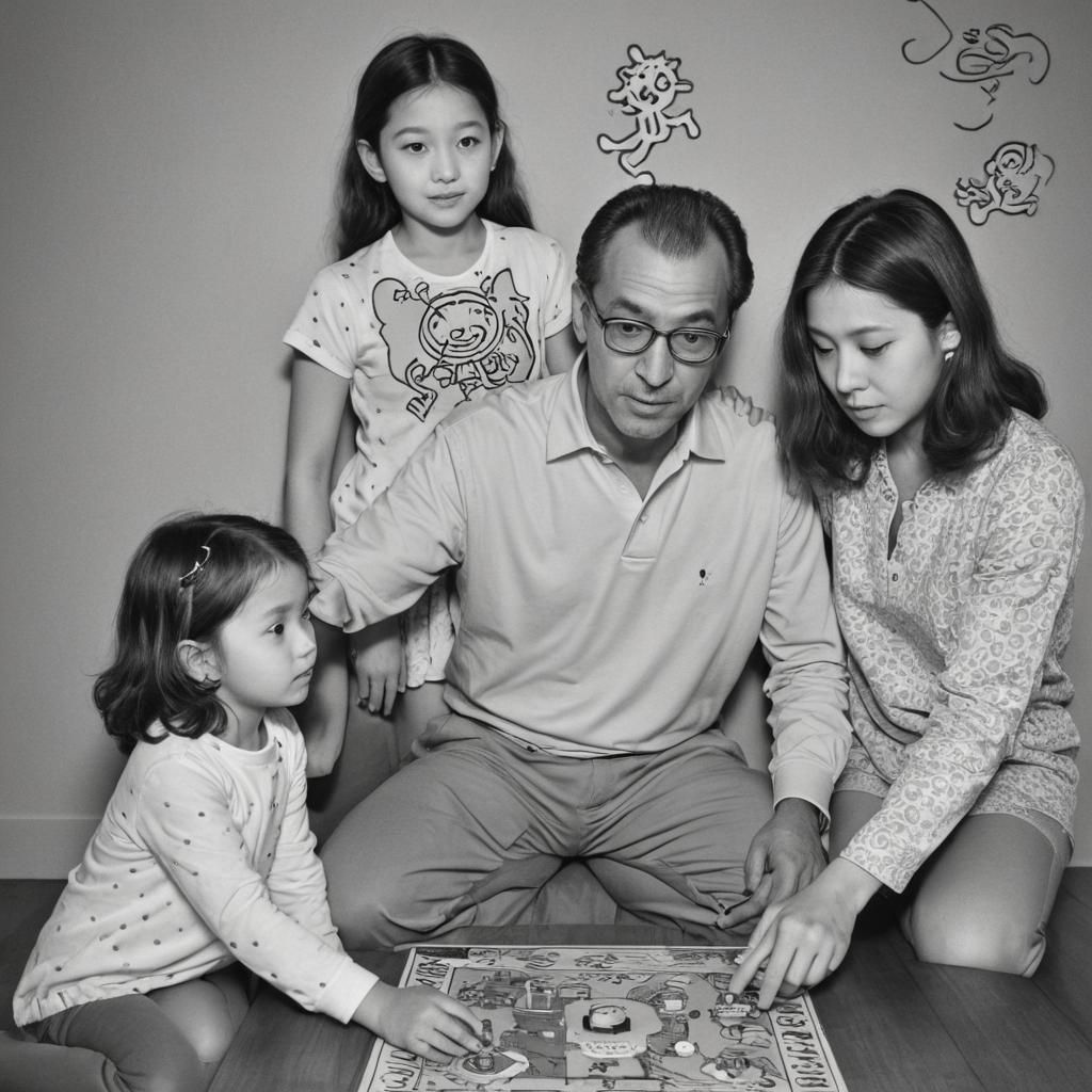 portrait: chiarascuro (Mannerist Tokyo dad PLAYING GAMES, DAUGHTERS:3 ...