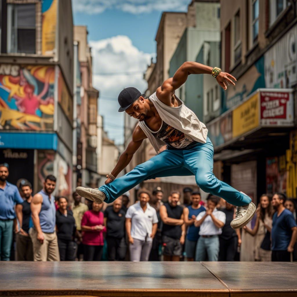 Breakdancing in the street - AI Generated Artwork - NightCafe Creator