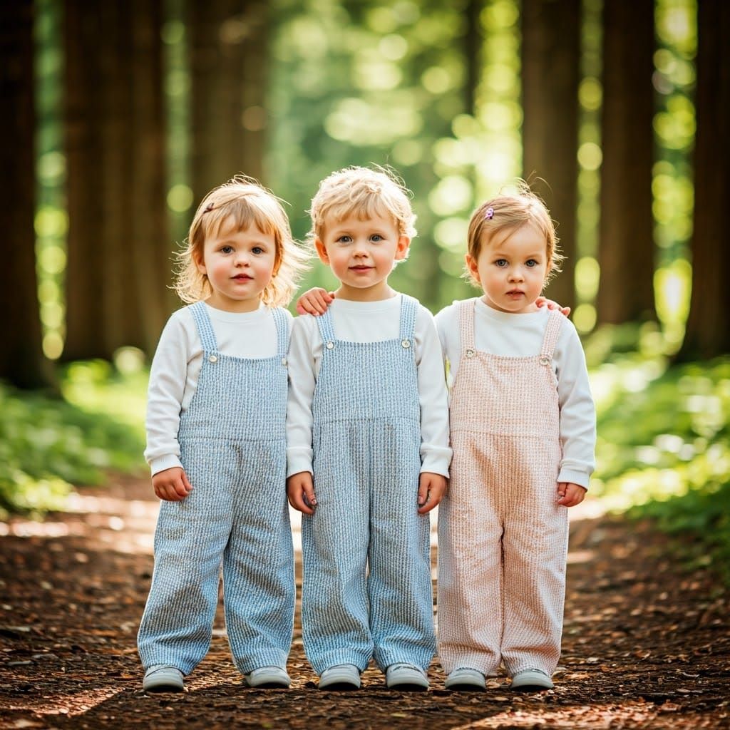 Three children pose together in a photo session