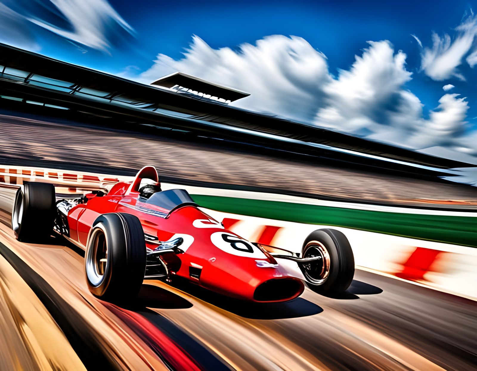 Early Rear-Winged Indycar - AI Generated Artwork - NightCafe Creator