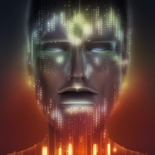 Binary portrait - AI Generated Artwork - NightCafe Creator