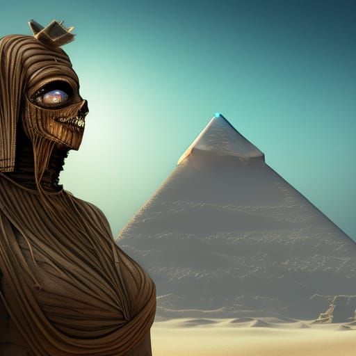 Mummy or alien? - AI Generated Artwork - NightCafe Creator