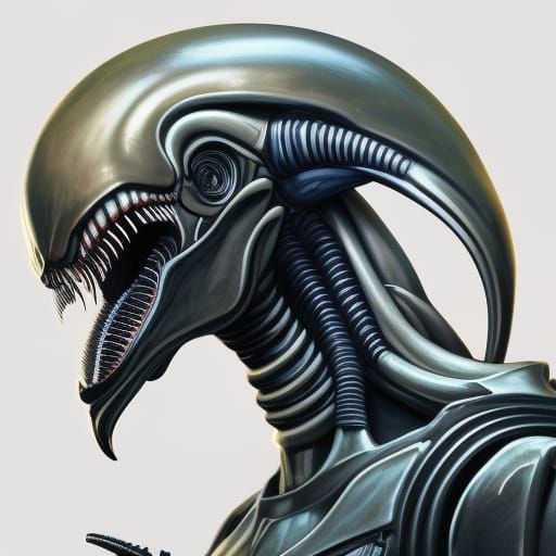 Xenomorph with light ambience - AI Generated Artwork - NightCafe Creator