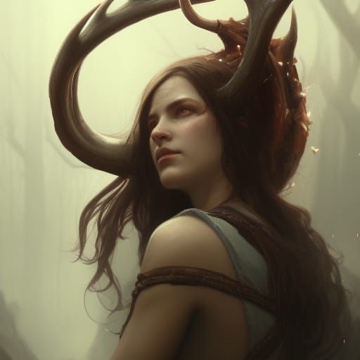 Deer Woman. - AI Generated Artwork - NightCafe Creator