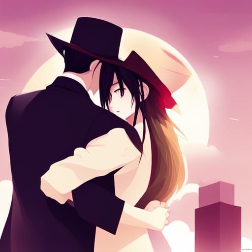 sad emo man in suit and long hair covering his eyes cowboy hat on his ...