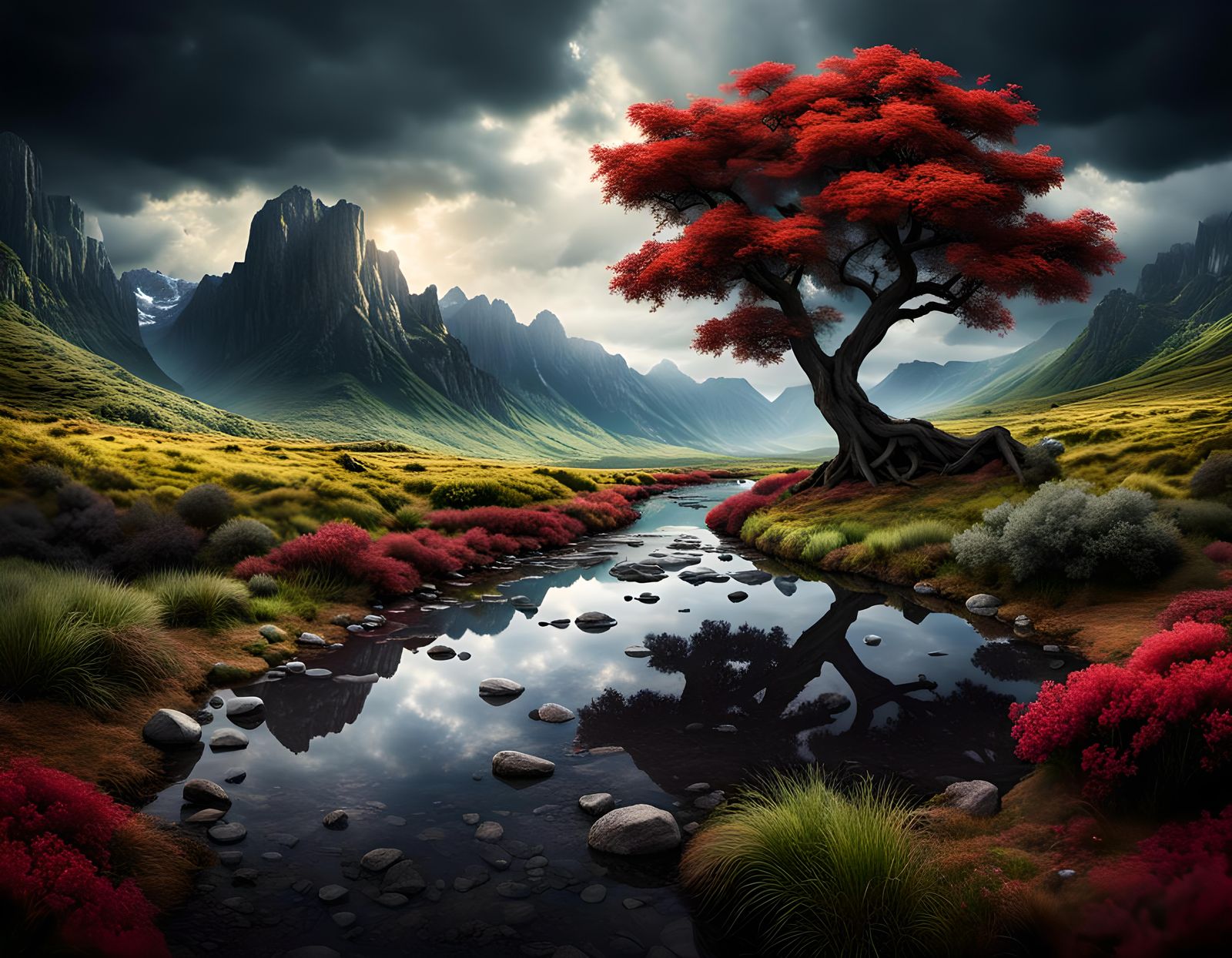 Dark Valley - AI Generated Artwork - NightCafe Creator