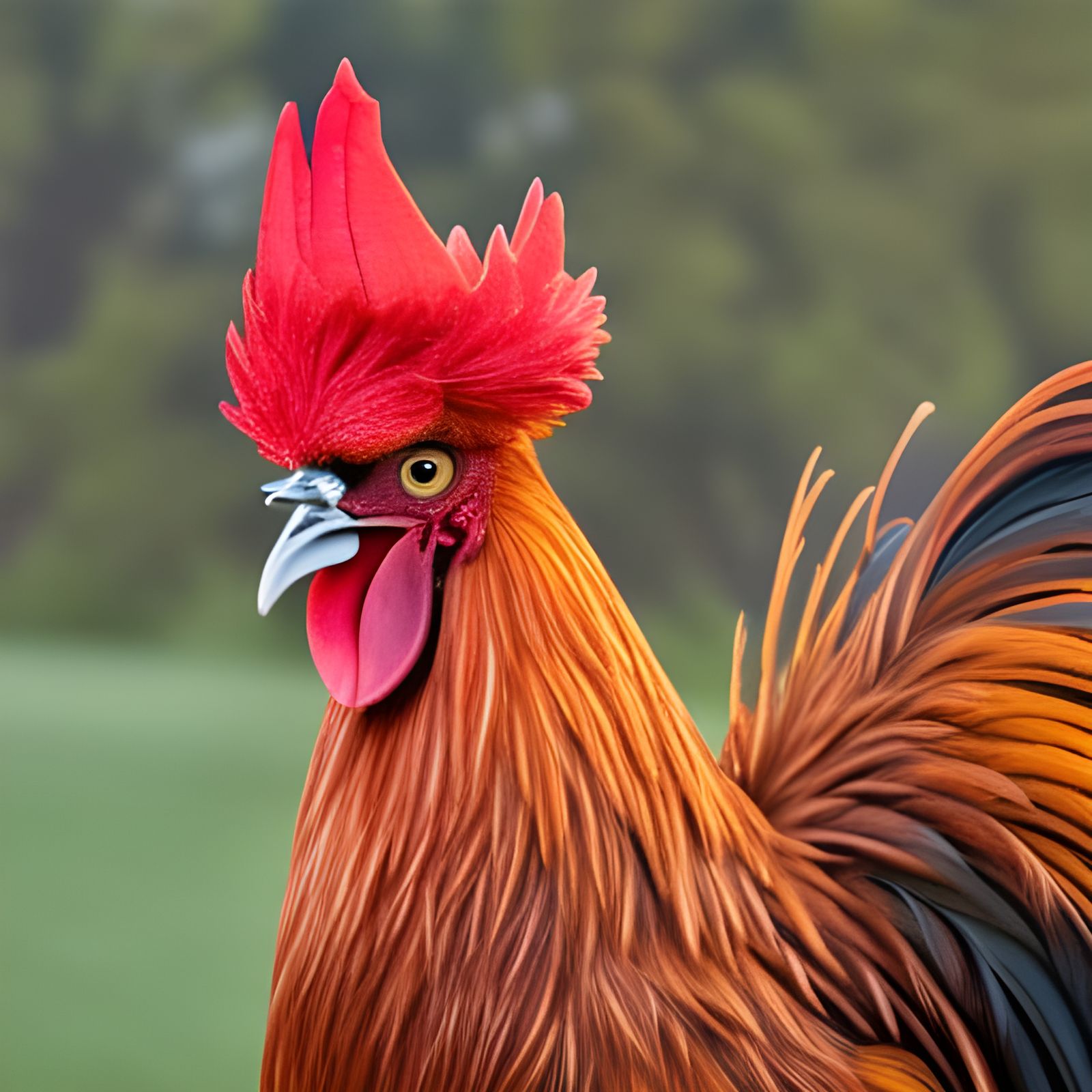 A real life picture of a rooster - AI Generated Artwork - NightCafe Creator