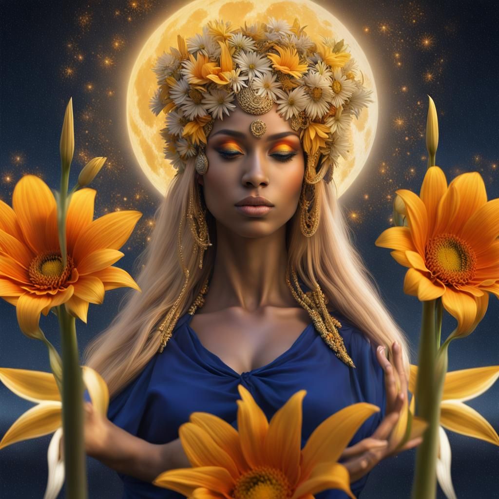 Sun priestess - AI Generated Artwork - NightCafe Creator