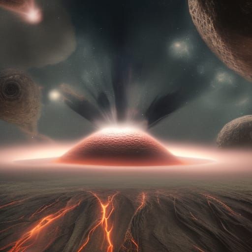 epic hyper realistic multiple alien planets exploding & ejecting from ...