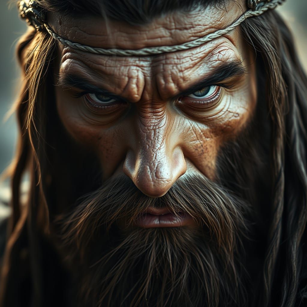 nose - Ancient Slavic God Portrait in Ethereal Light