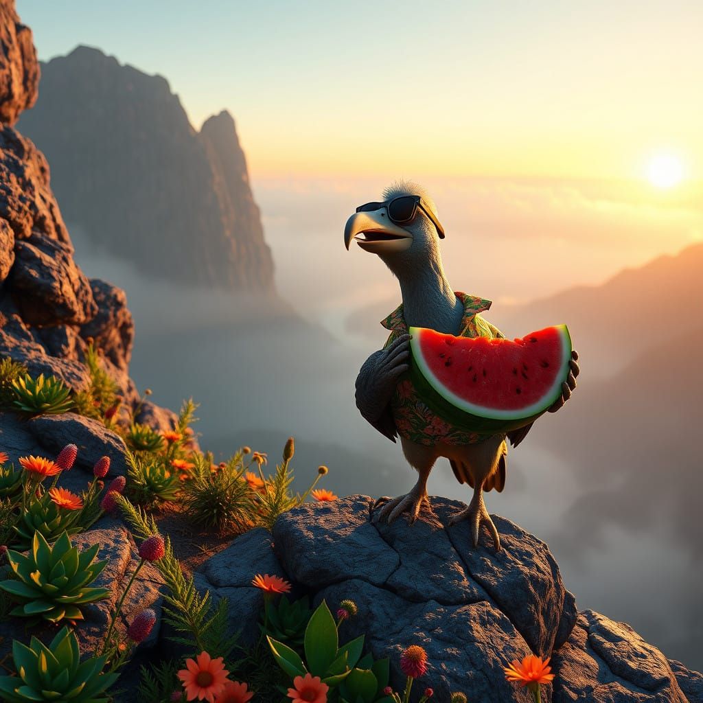 So cool to be a dodo bird - Dodo Bird in Vibrant Hawaiian At...