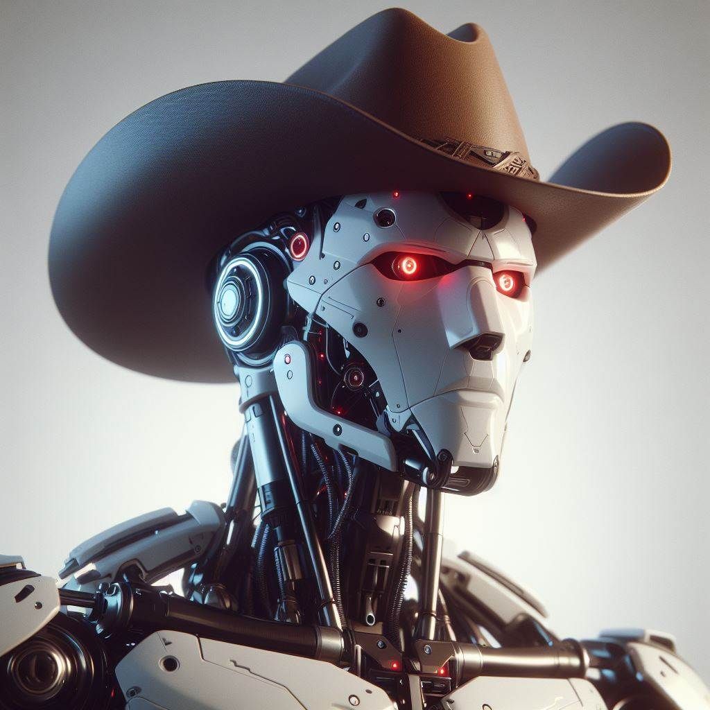 Robotic Cowboy (Remastered) - AI Generated Artwork - NightCafe Creator