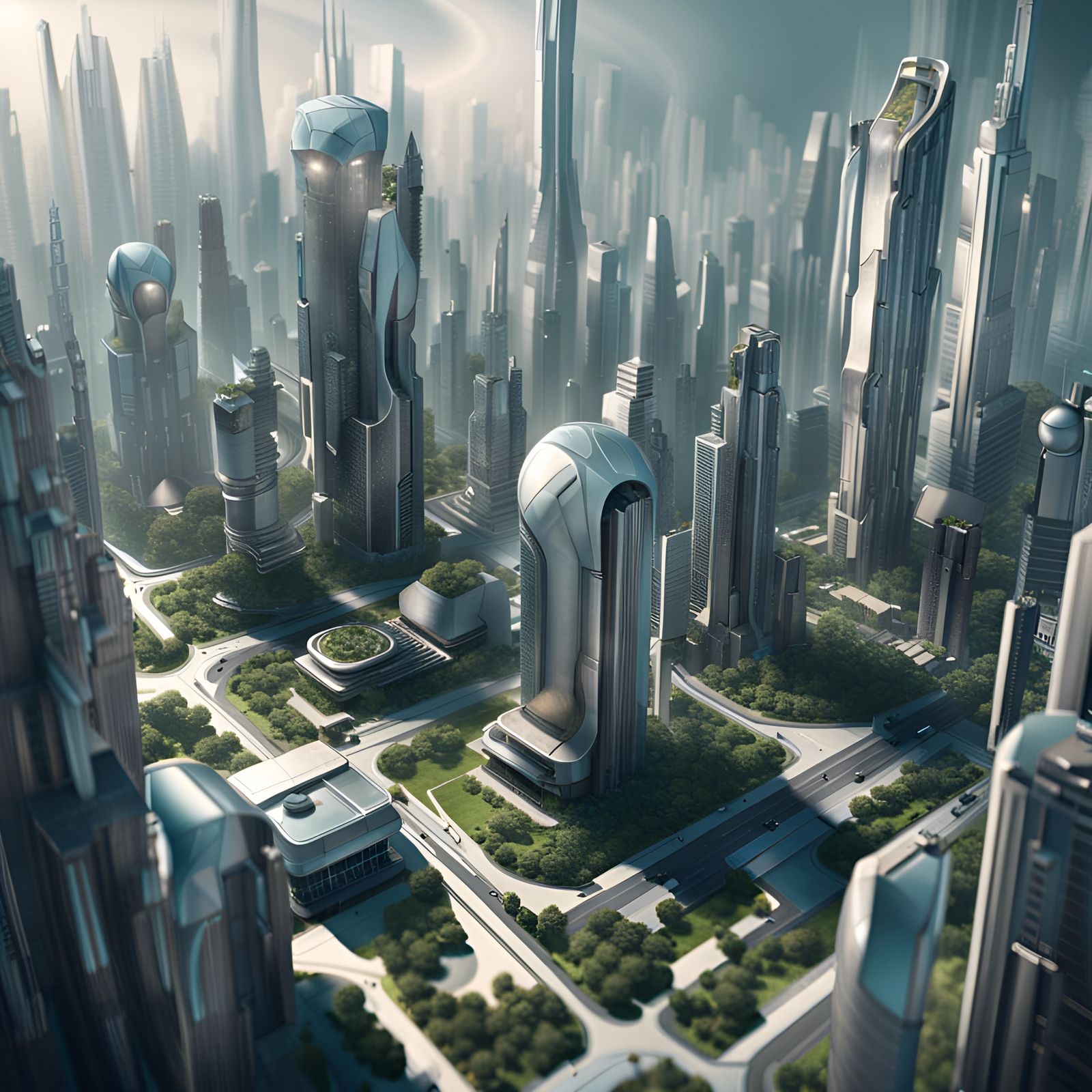 Manhattan - Year 2420 - AI Generated Artwork - NightCafe Creator