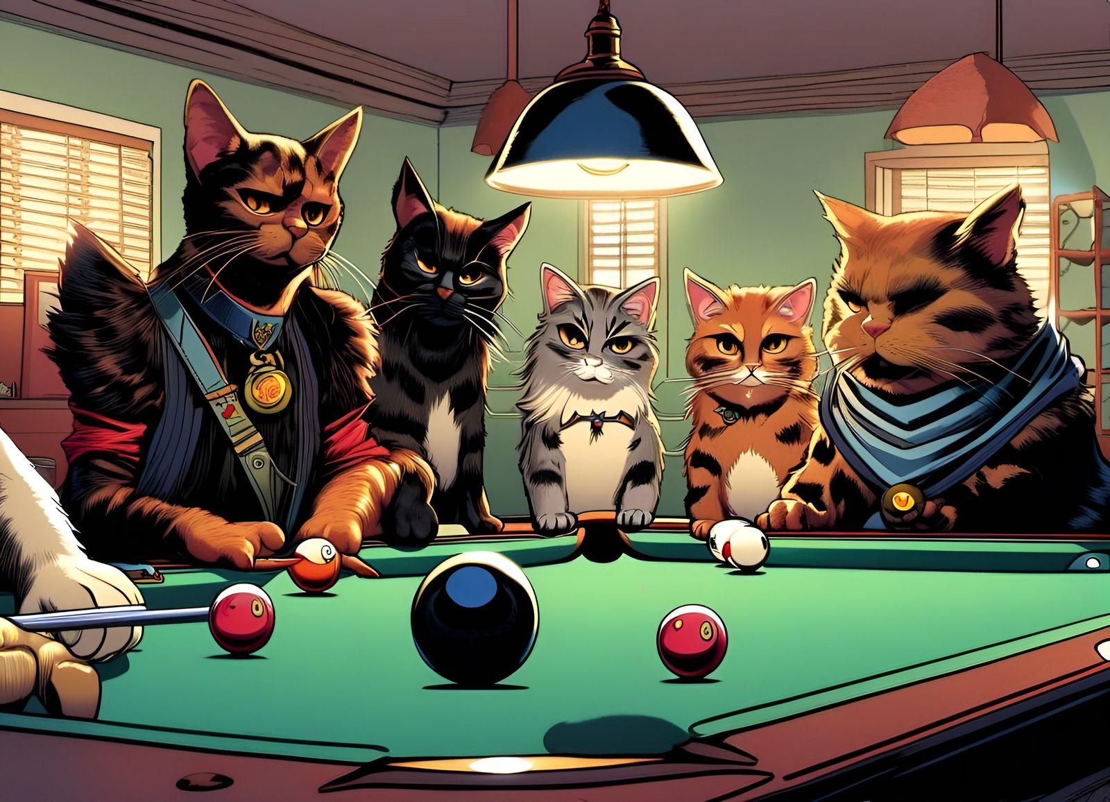 Cats take the game very seriously! - AI Generated Artwork - NightCafe ...