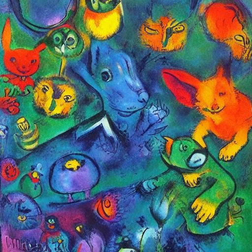 Surrealistic Alien Rabbit in Vibrant Colors - AI Art