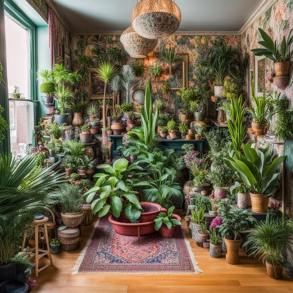 Maximalism Plants - AI Generated Artwork - NightCafe Creator