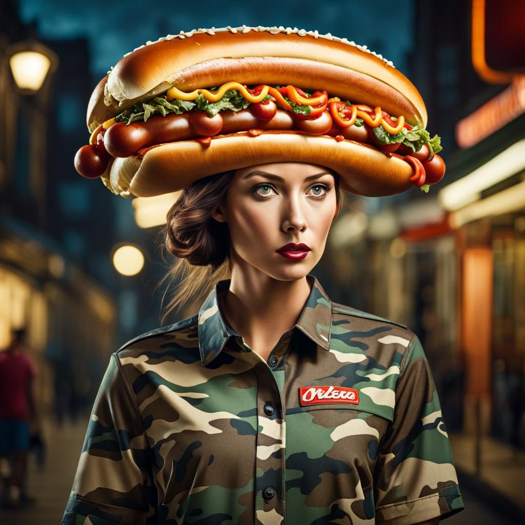 Hotdog hat - AI Generated Artwork - NightCafe Creator