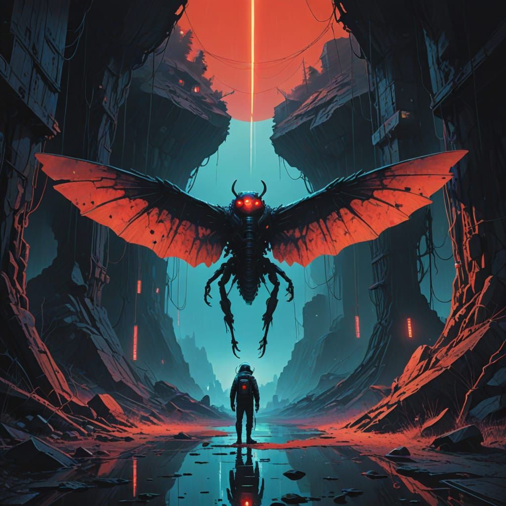 alien Mothman. - alien Mothman.