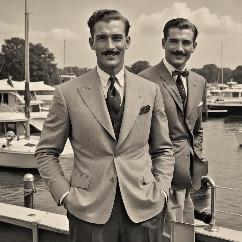 Vintage photo of handsome 1940s men - AI Generated Artwork - NightCafe ...