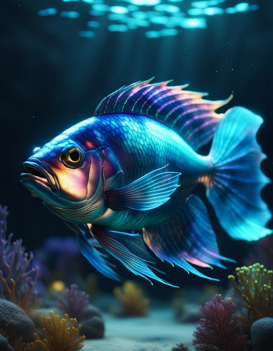 Metallic Fish - AI Generated Artwork - NightCafe Creator
