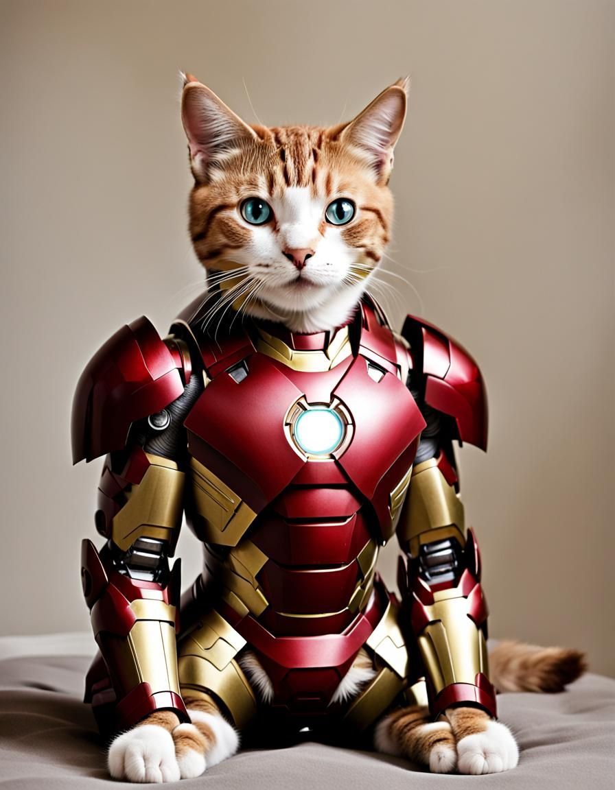 I Am Iron Cat (Iron Man) - AI Generated Artwork - NightCafe Creator