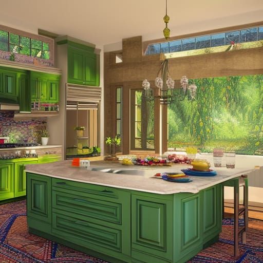 Stunning Kitchen!! - AI Generated Artwork - NightCafe Creator