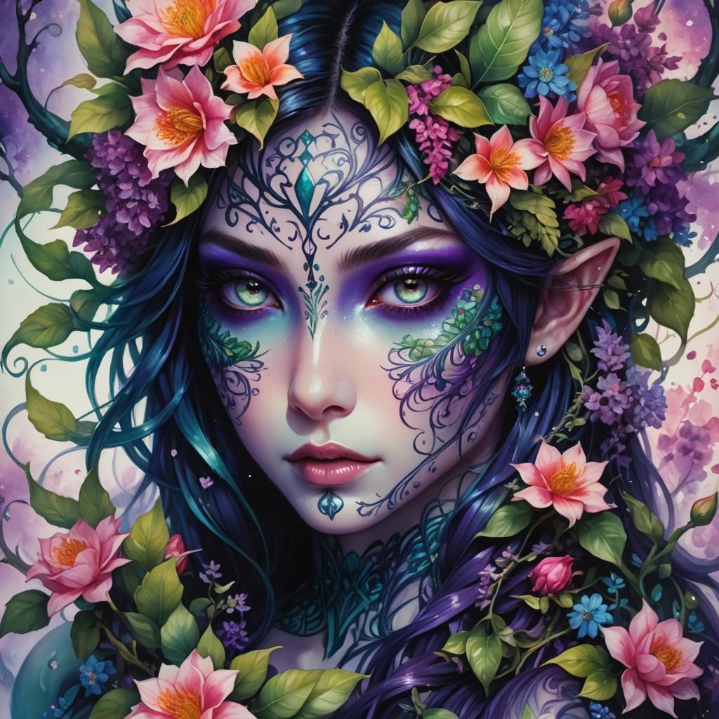 Flower Elf Fae - AI Generated Artwork - NightCafe Creator