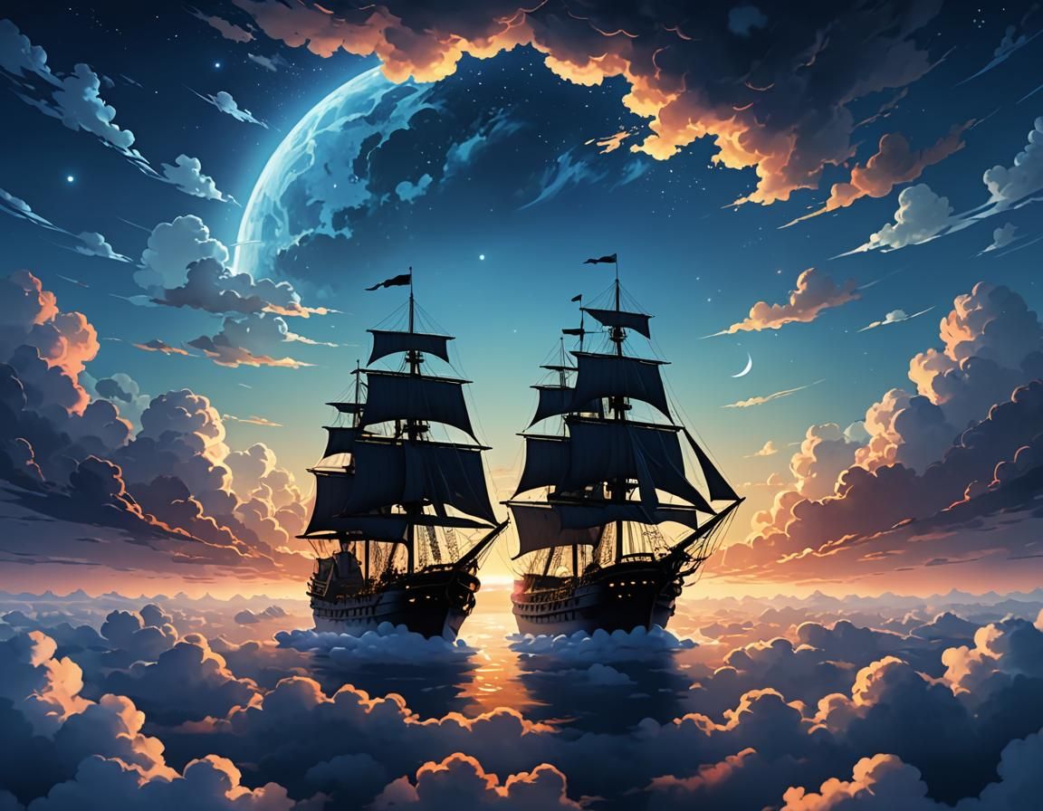 Floating Fleet - AI Generated Artwork - NightCafe Creator