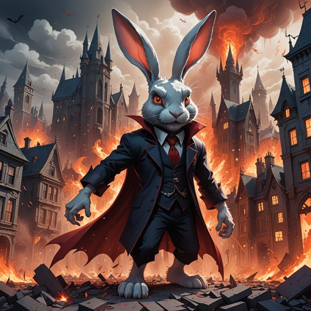 Giant humanoid rabbit - Giant Humanoid Rabbit as Gothic Vam...