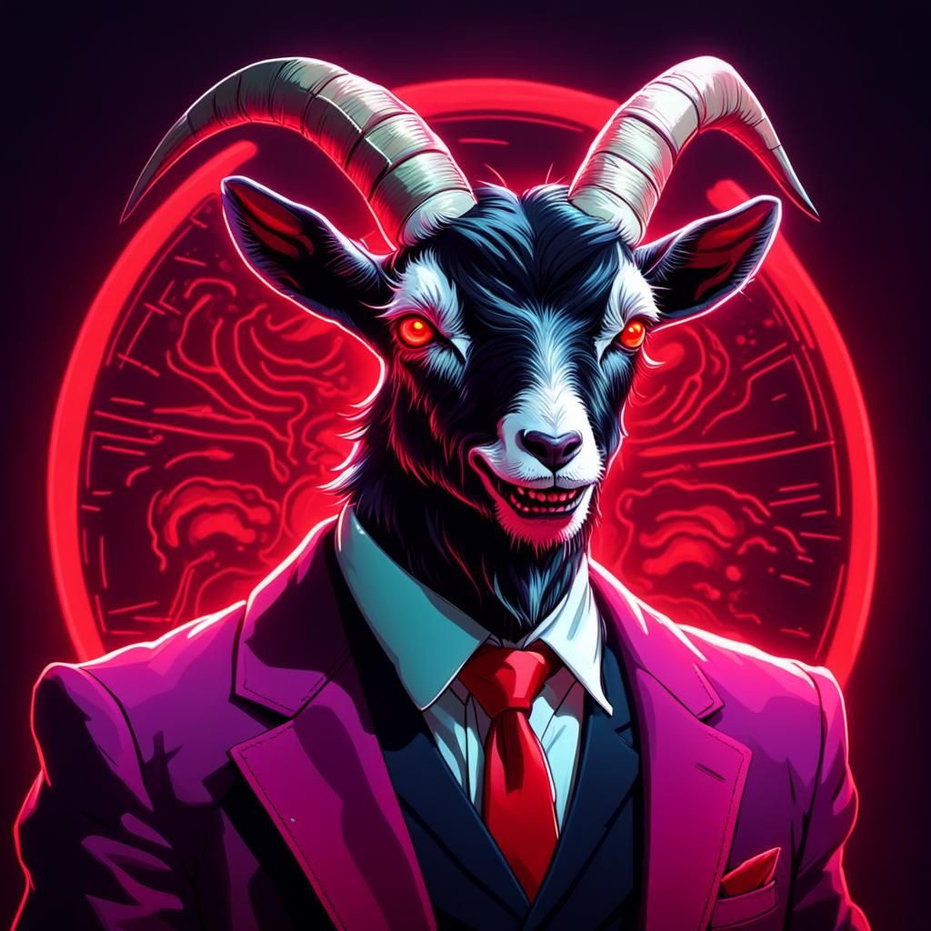 evil goat.. - AI Generated Artwork - NightCafe Creator