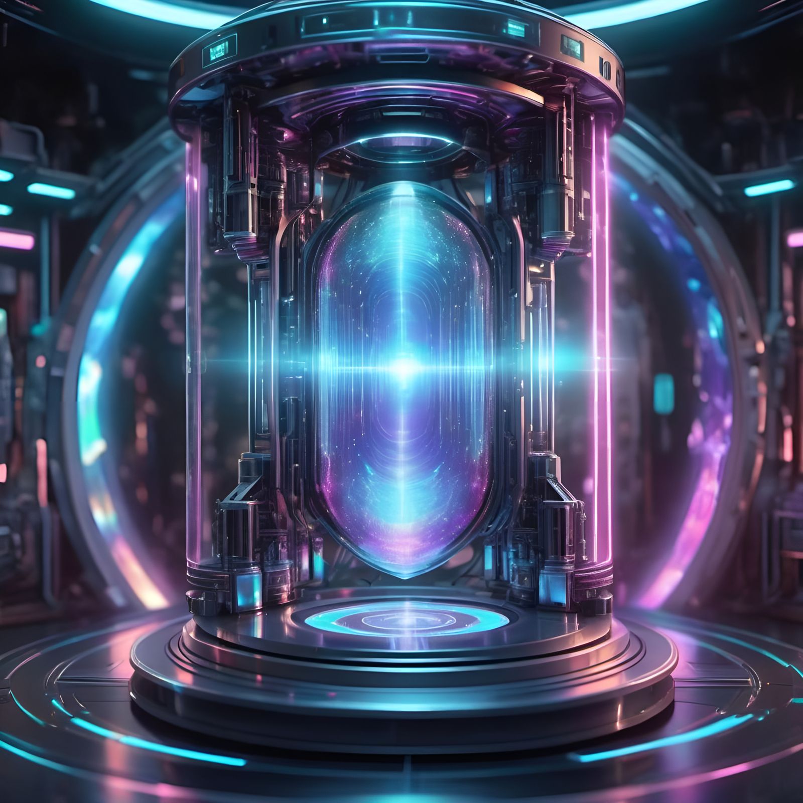 Hologram Machine - AI Generated Artwork - NightCafe Creator