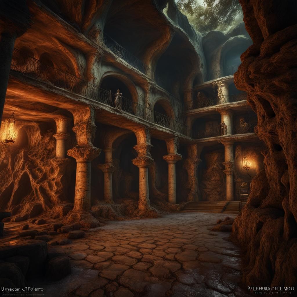 Catacombs of Palermo, under ground - AI Generated Artwork - NightCafe ...