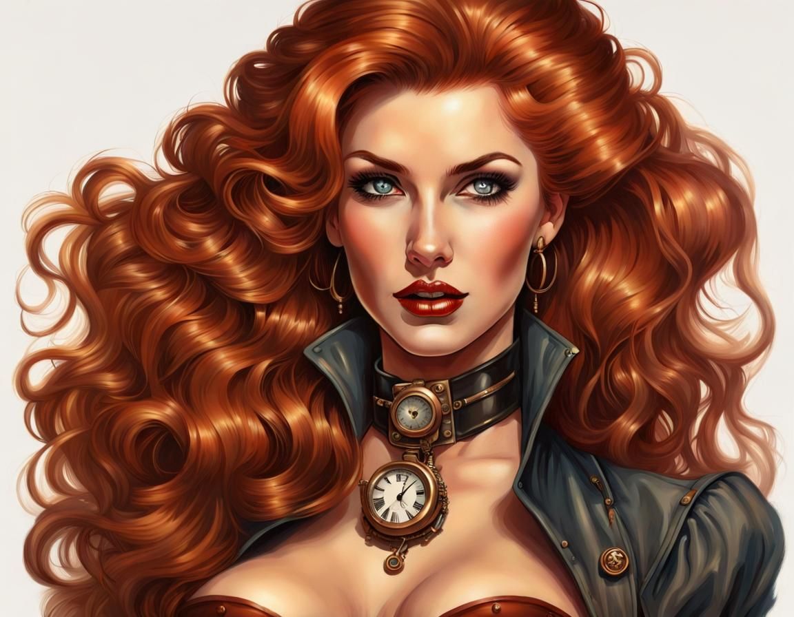 Beautiful Steampunk Redhead Ai Generated Artwork Nightcafe Creator