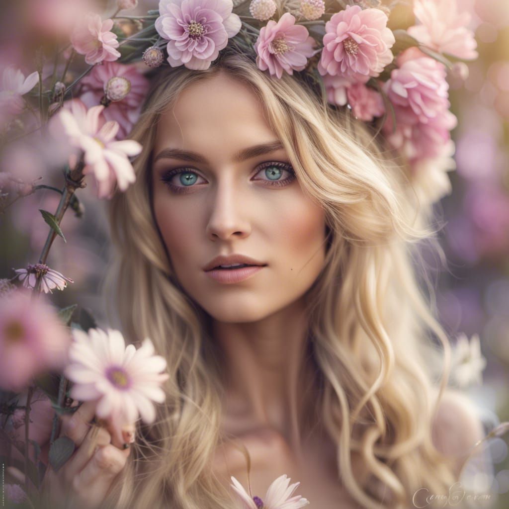 Flower Goddess 2 - AI Generated Artwork - NightCafe Creator