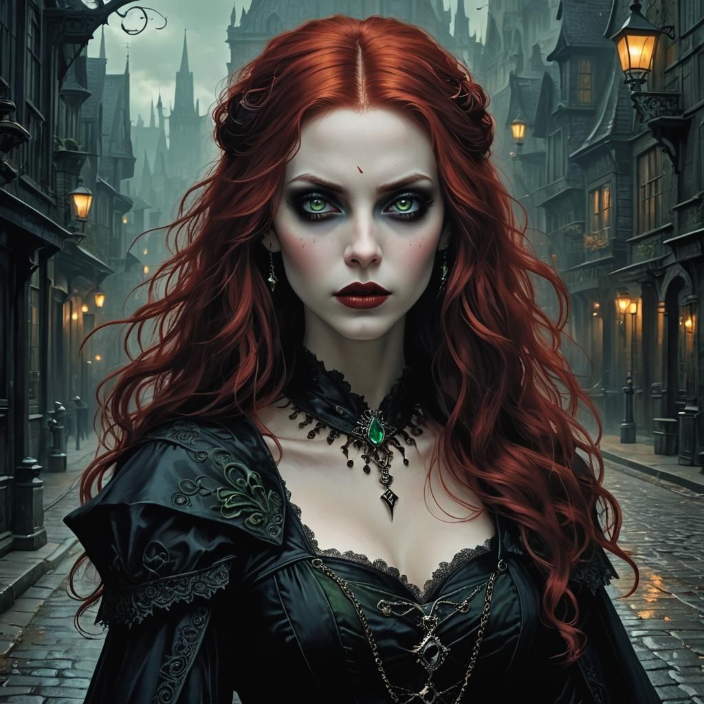 In a world of perpetual night, vampires stay hungry. - AI Generated ...