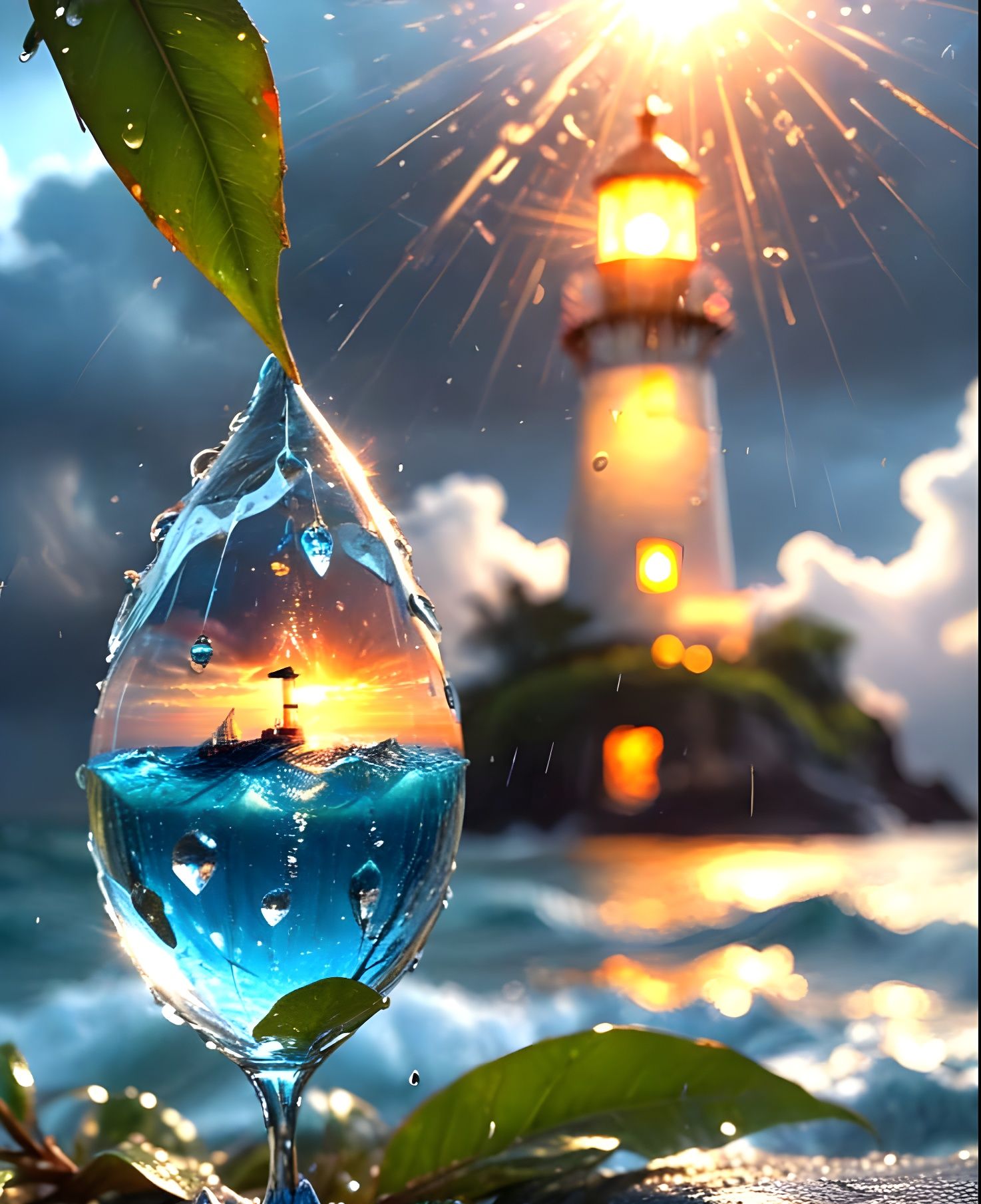 Summer Raindrops and Reflections - Summer Raindrops and Refl...