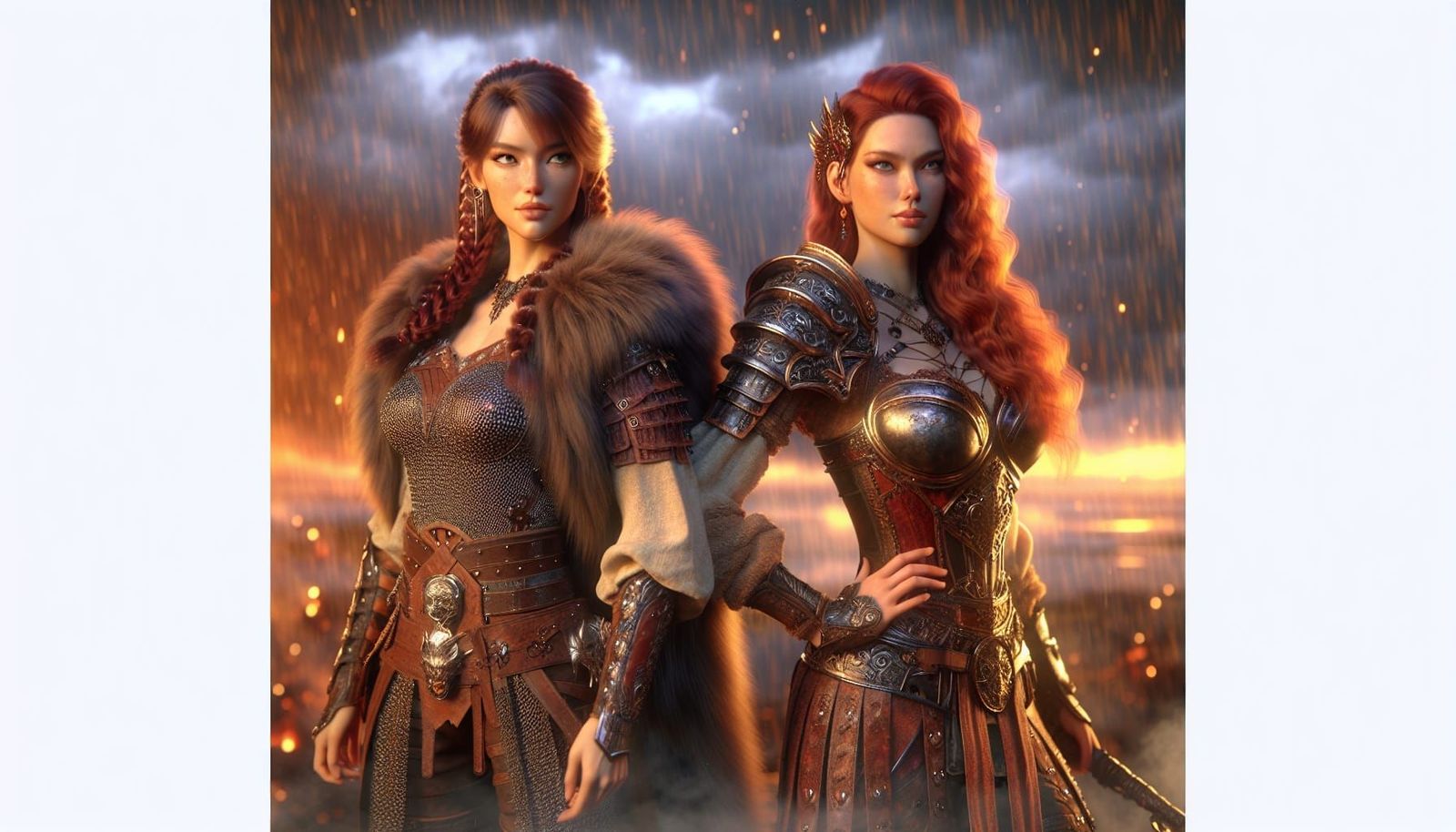 Red sonja and Xena Warrior Princess - AI Generated Artwork - NightCafe ...