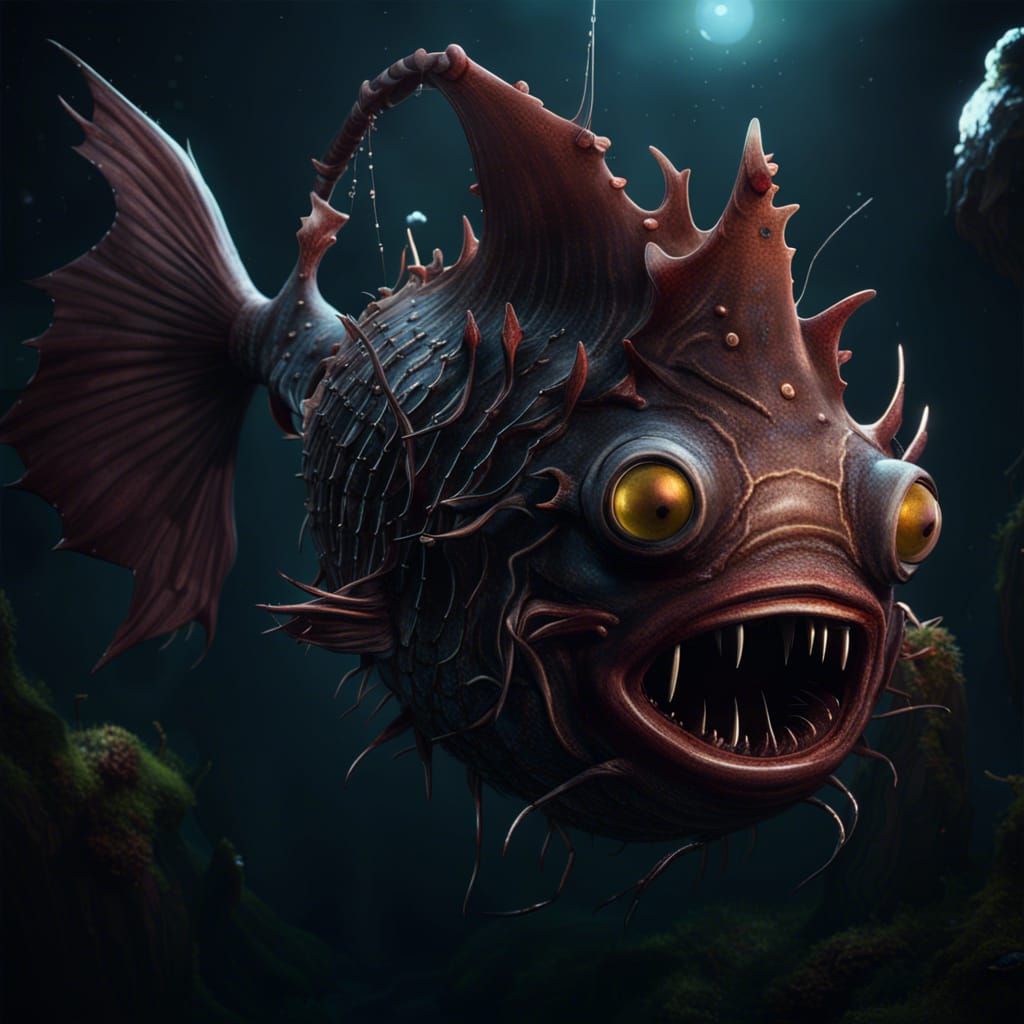 angler fish - AI Generated Artwork - NightCafe Creator