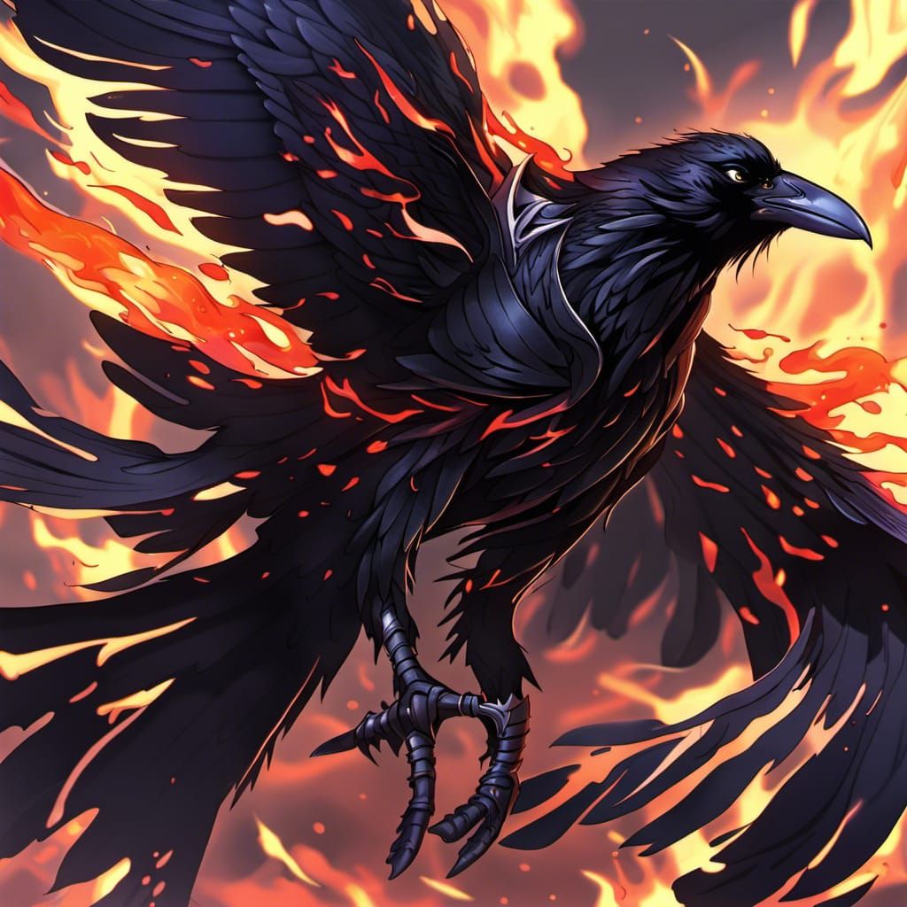 Raven Phoenix Eins - AI Generated Artwork - NightCafe Creator